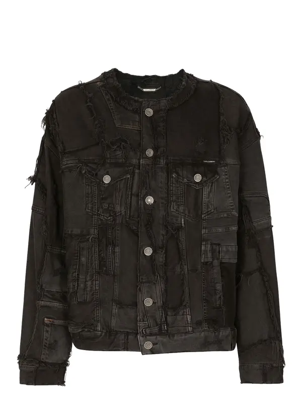 Dolce & Gabbana Distressed-effect Denim Jacket - Black