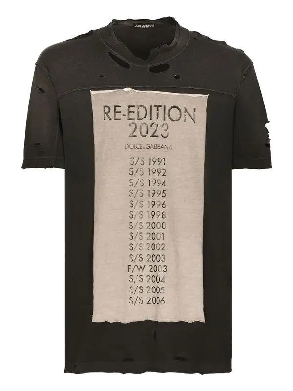 Dolce & Gabbana Re-edition 2023 Print T-shirt - Black