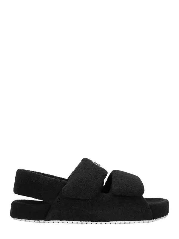Dolce & Gabbana Faux-fur Sandals - Black