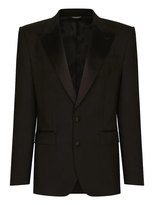 Dolce & Gabbana Sicilia-fit Single-breasted Tuxedo Blazer - Black