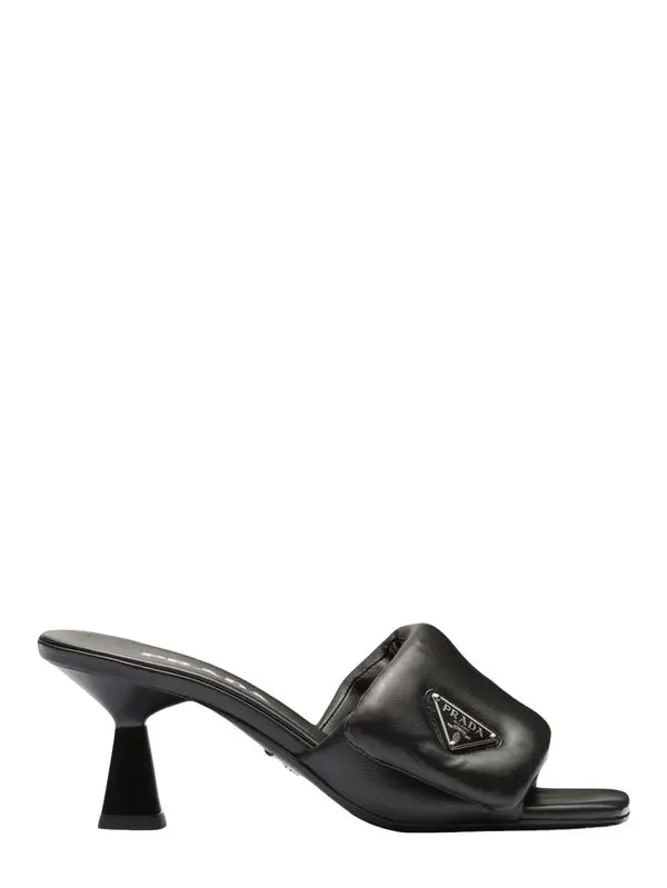 Prada 65mm Nappa Leather Sandals - Black