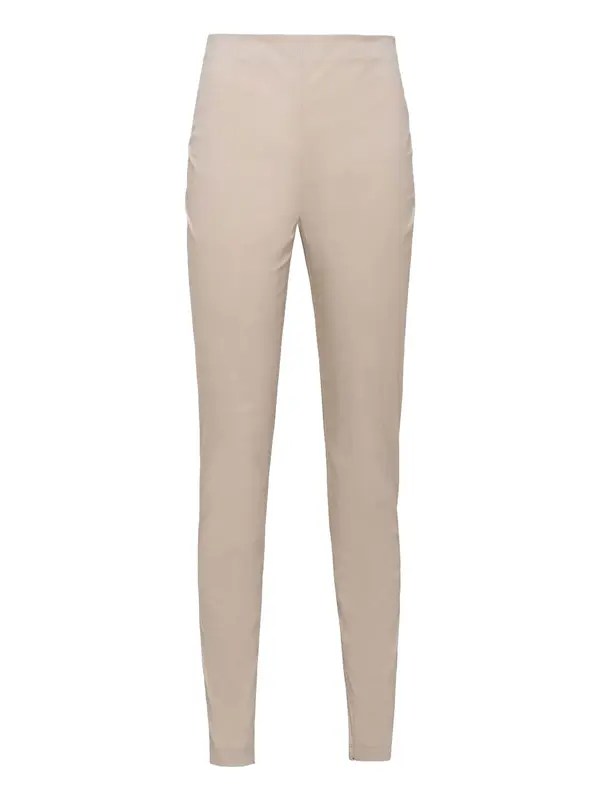 Prada High-waisted Slim-cut Trousers - Neutrals