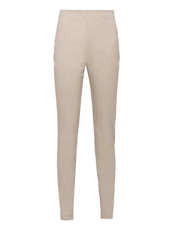 Prada High-waisted Slim-cut Trousers - Neutrals