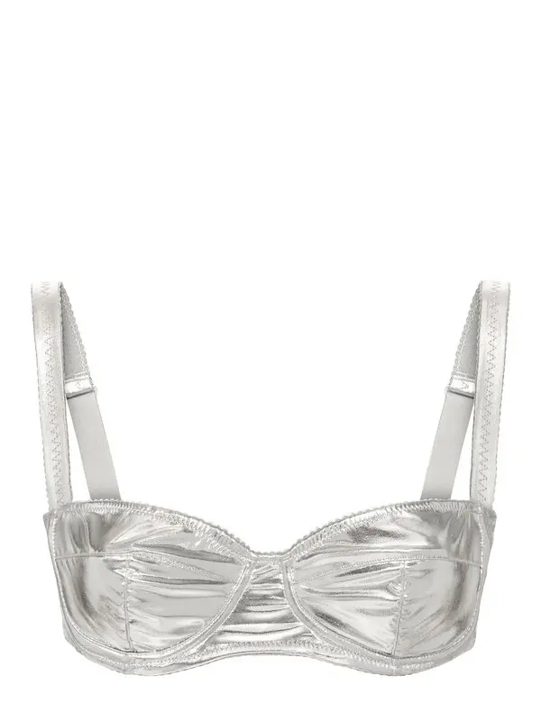 Dolce & Gabbana Coated Balconette Bra - Silver