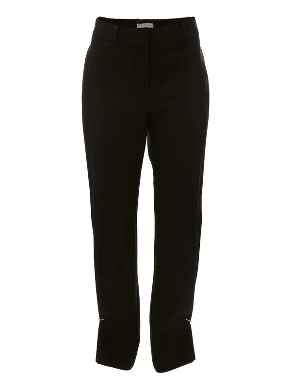 JW Anderson Ring Detail Slim-leg Trousers - Black