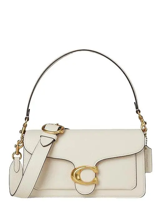 COACH Polished Pebble Leather Tabby Shoulder Bag 26 - White