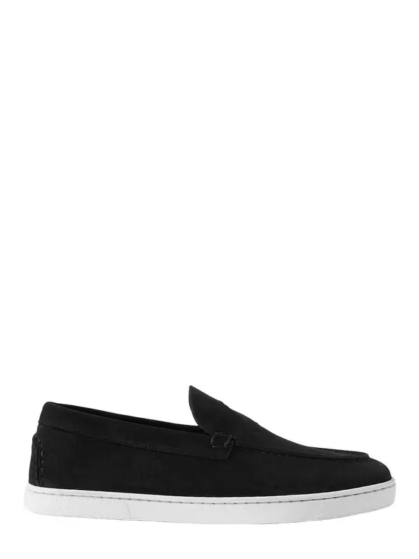 CHRISTIAN LOUBOUTIN Varsiboat Logo-embossed Loafers - Black