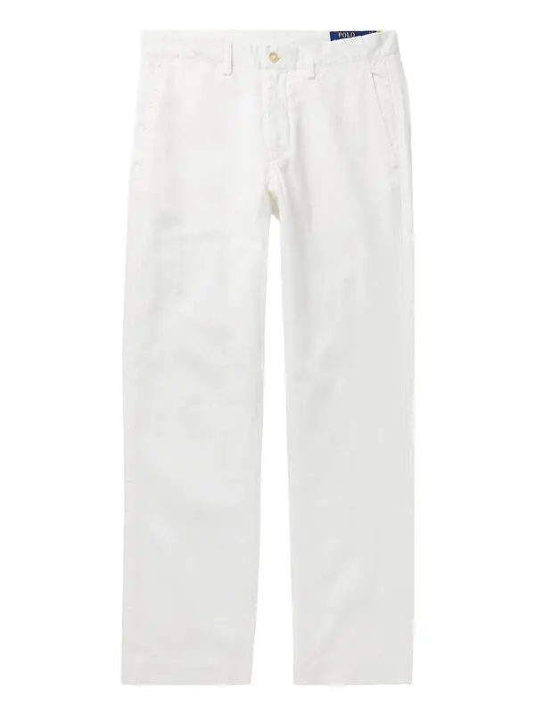 Polo Ralph Lauren Slim-fit Straight-leg Trousers - White