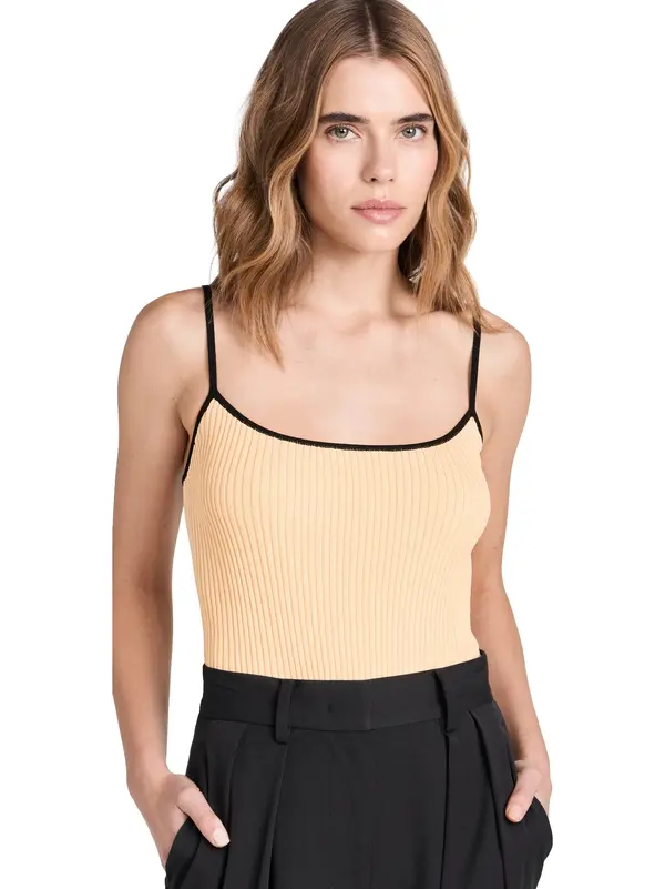 Staud Soleil Ribbed Top - Fennel Multi