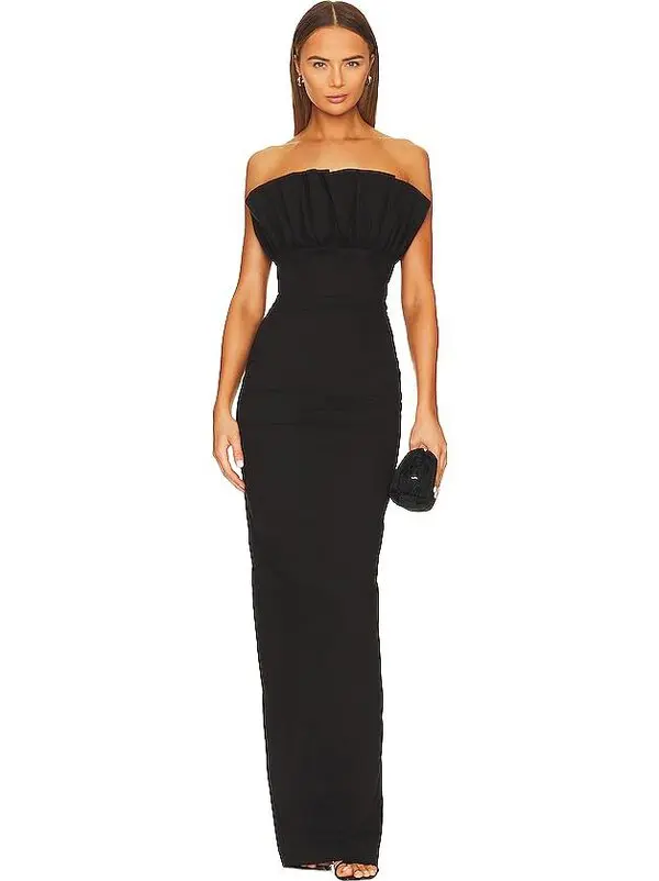 SAU LEE Noah Gown - Black
