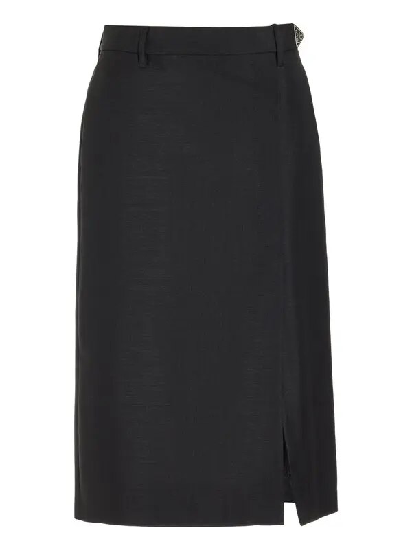 Prada Midi Skirt - Black
