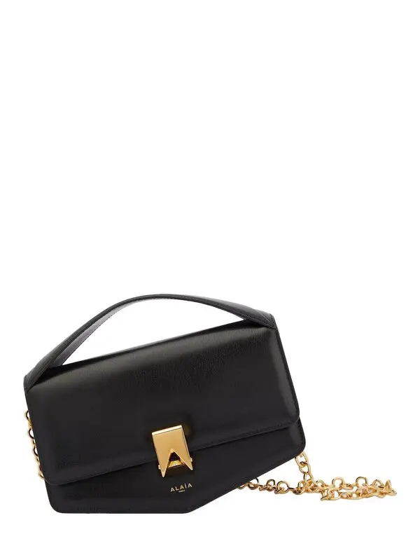 Alaïa Le Papa Medium Leather Crossbody Bag - Black