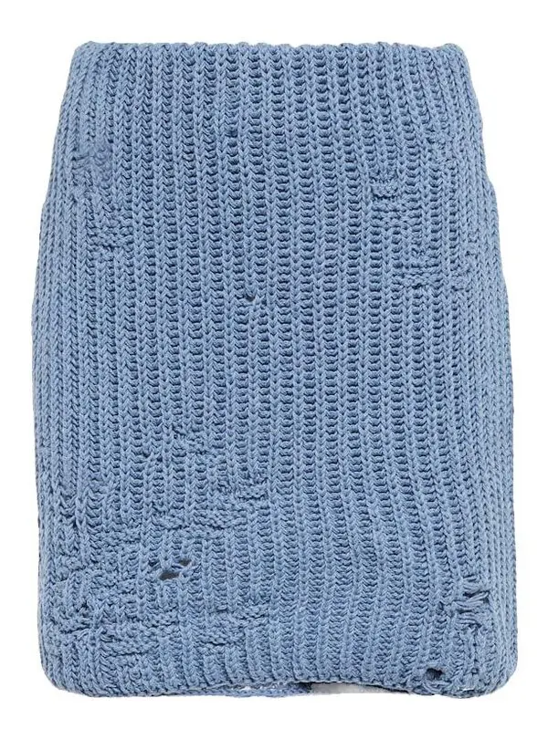 JW Anderson Distressed Mini Skirt - Blue
