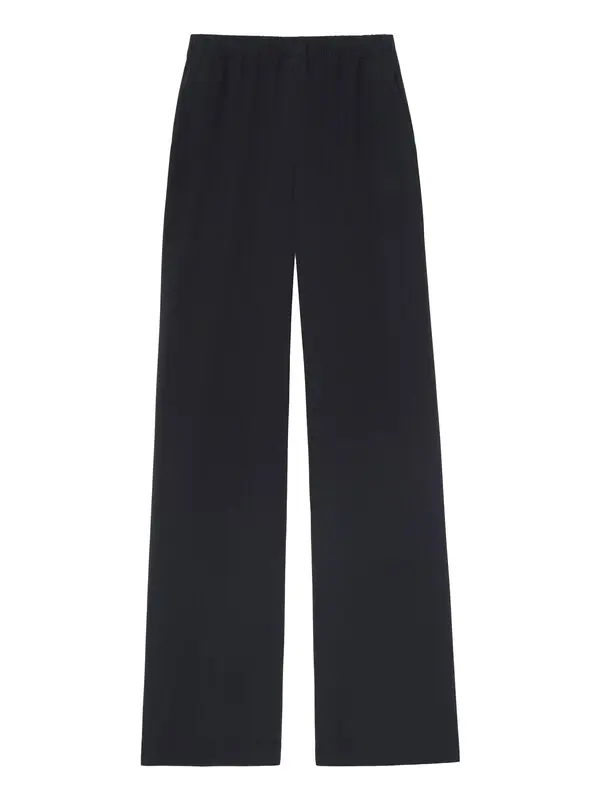 Lafayette 148 New York Organic Silk Crepe De Chine Perry Pants - Black