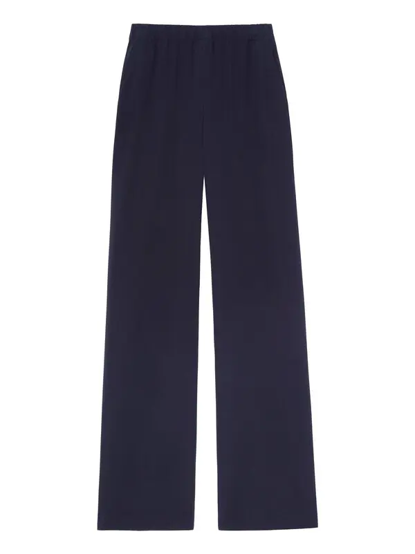 Lafayette 148 New York Organic Silk Crepe De Chine Perry Pants - Blue Ink
