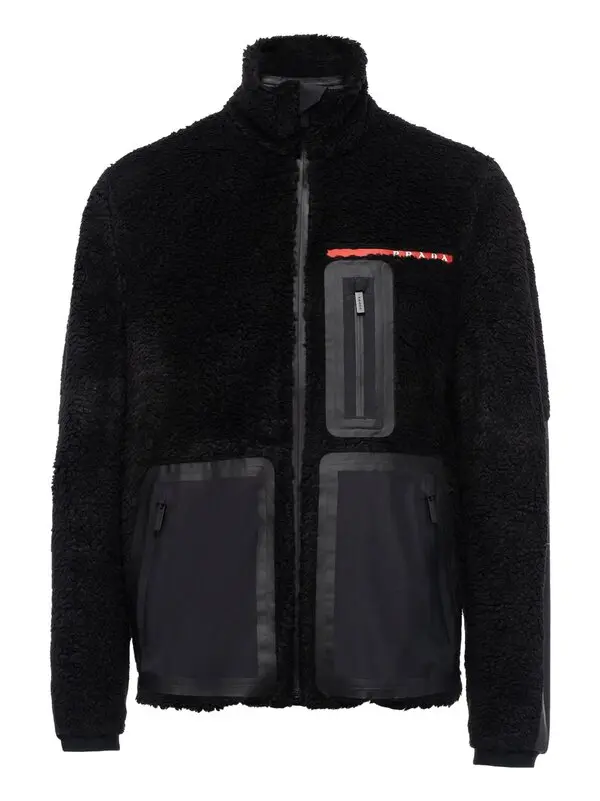 Prada Recycled Fleece Technical Jacket - Black