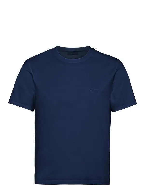 Prada Stretch Cotton T-shirt - Navy
