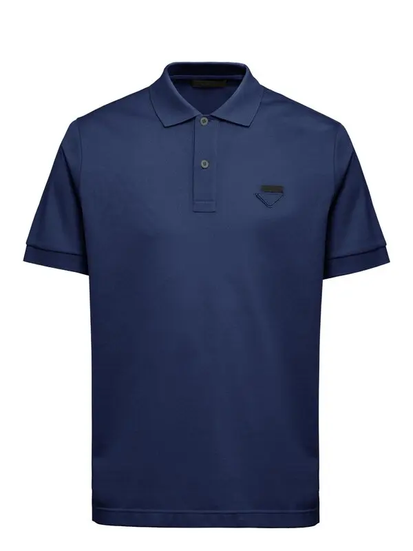 Prada Piqué Polo Shirt - Navy
