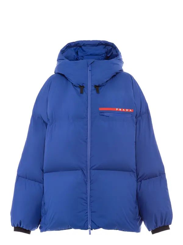 Prada Oversized Re-nylon Down Jacket - Indigo Blue