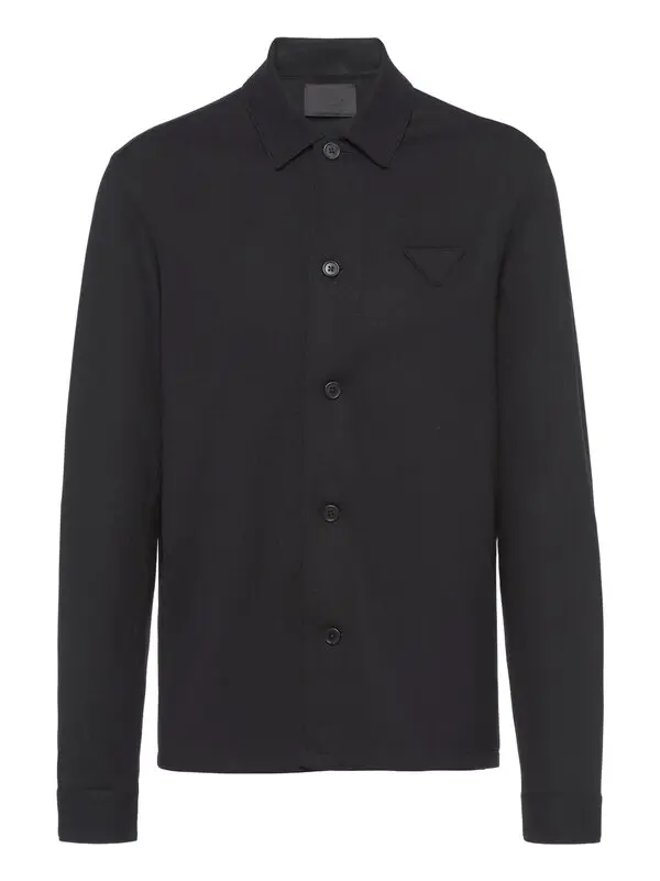 Prada Wool And Cashmere Shirt - Black