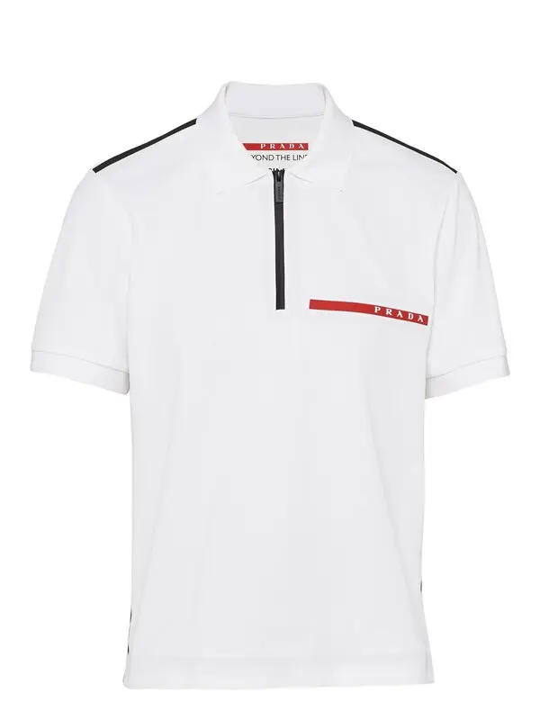 Prada Piqué Polo Shirt - White