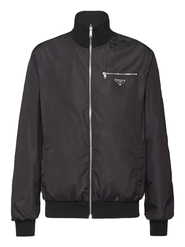 Prada Reversible Wool And Re-nylon Jacket - Black