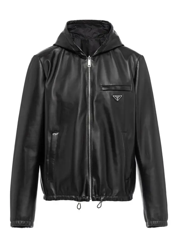 Prada Reversible Nappa And Re-nylon Blouson Jacket - Black