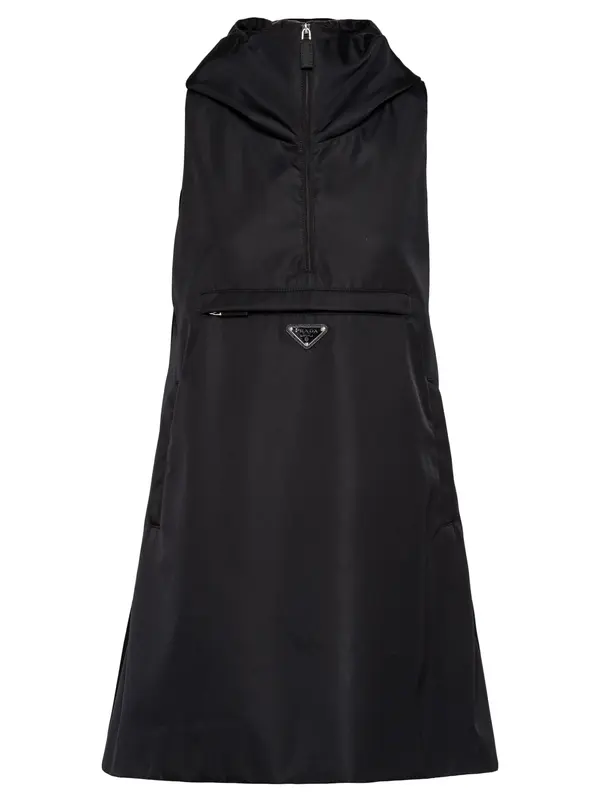 Prada Re-nylon Mini-dress - Black