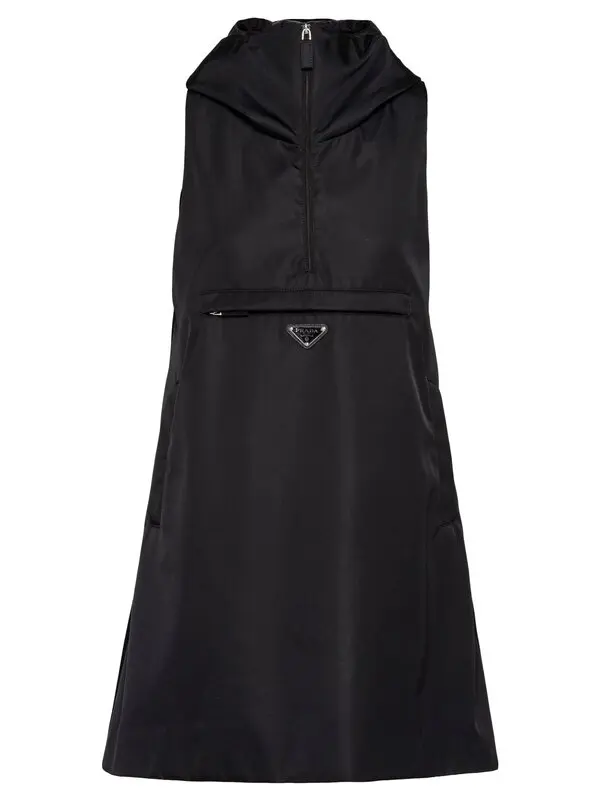 Prada Re-nylon Mini-dress - Black