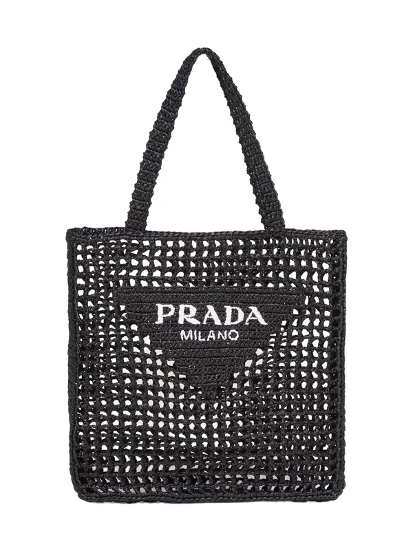 Prada Crochet Tote - Black