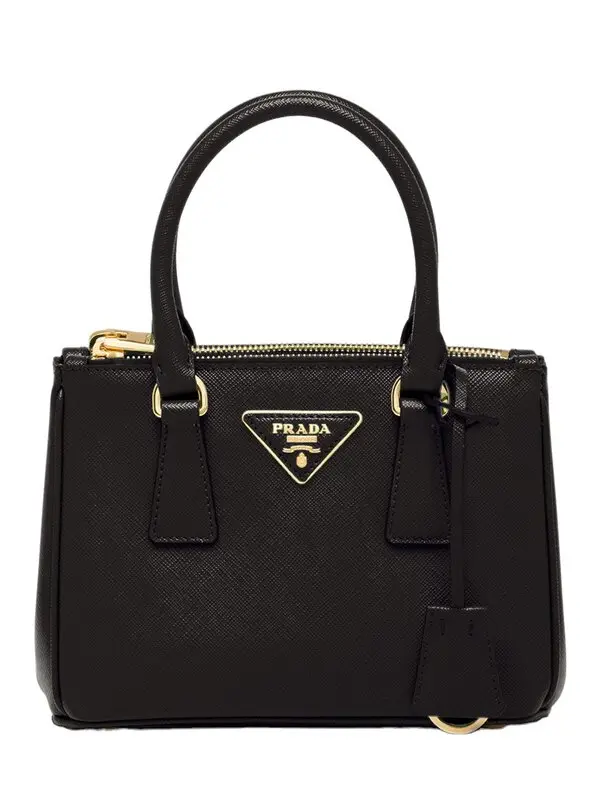 Prada Galleria Mini Saffiano Leather Bag - Black