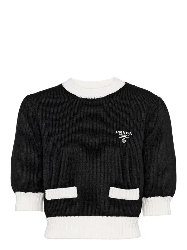 Prada Cotton Crew-neck Sweater - Black
