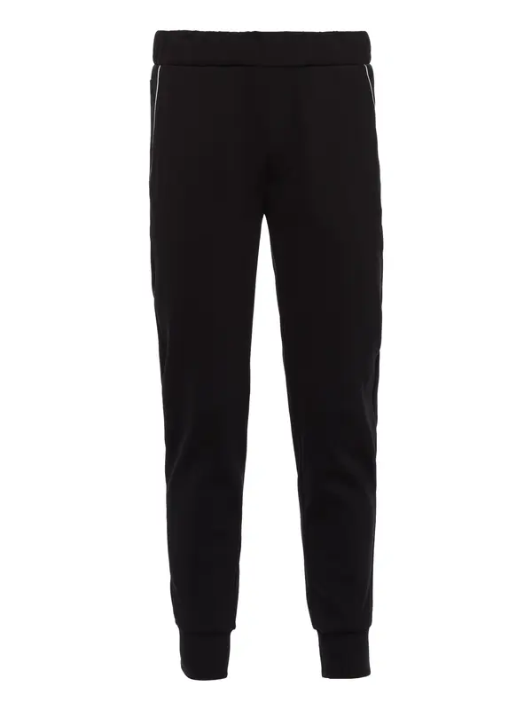 Prada Sweatpants With Re-nylon Details - Black/white