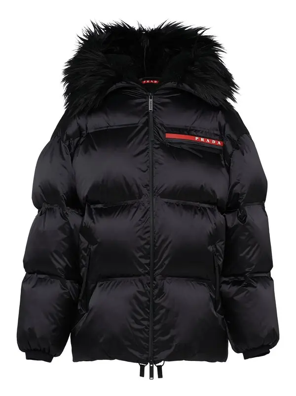 Prada Technical Re-nylon Down Jacket - Black
