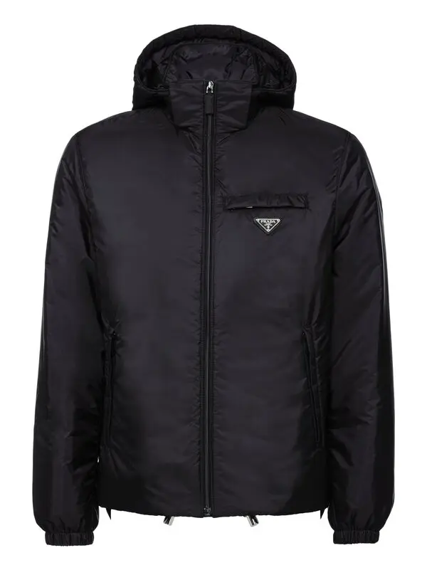 Prada Re-nylon Puffer Jacket - Black