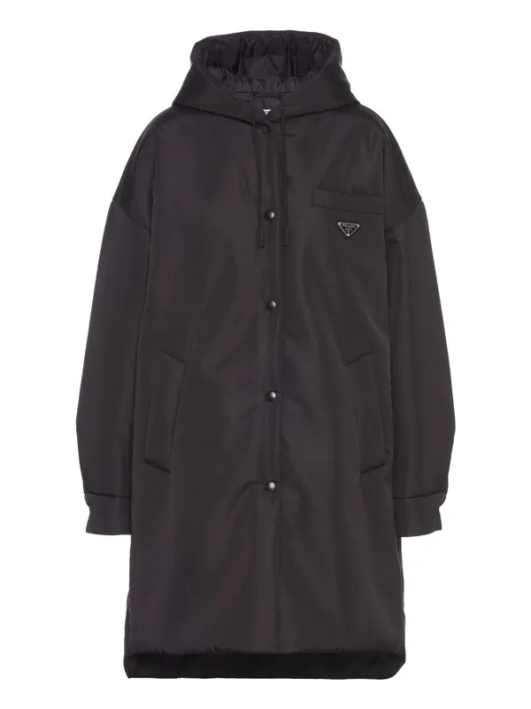 Prada Oversized Light Re-nylon Raincoat - Black