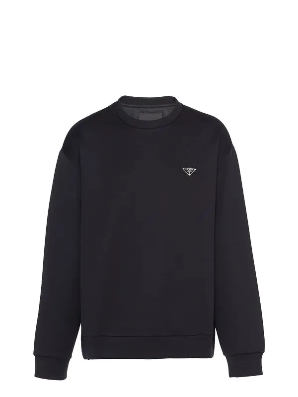Prada Technical Cotton Sweatshirt - Black