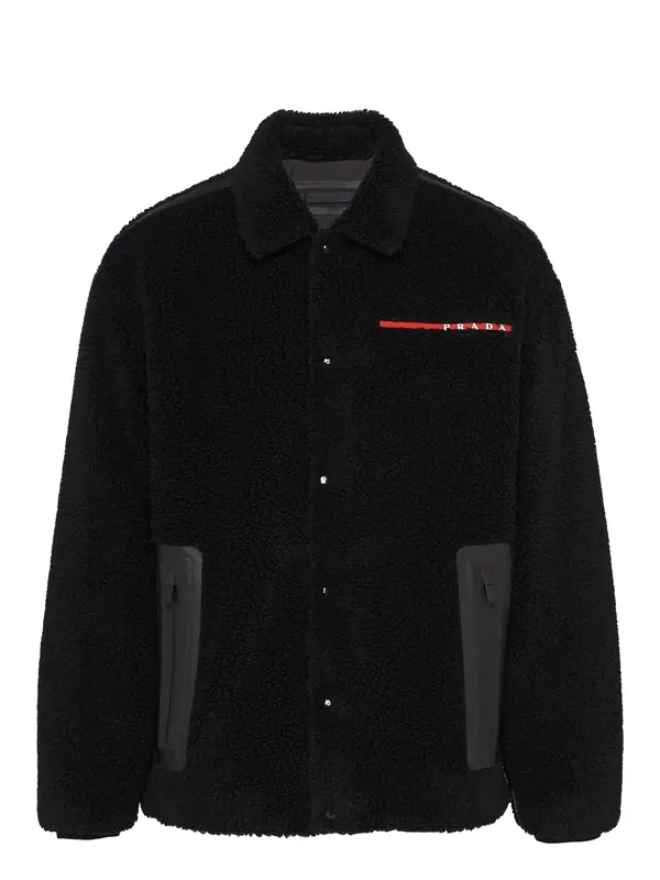 Prada Fleece Blouson Jacket - Black