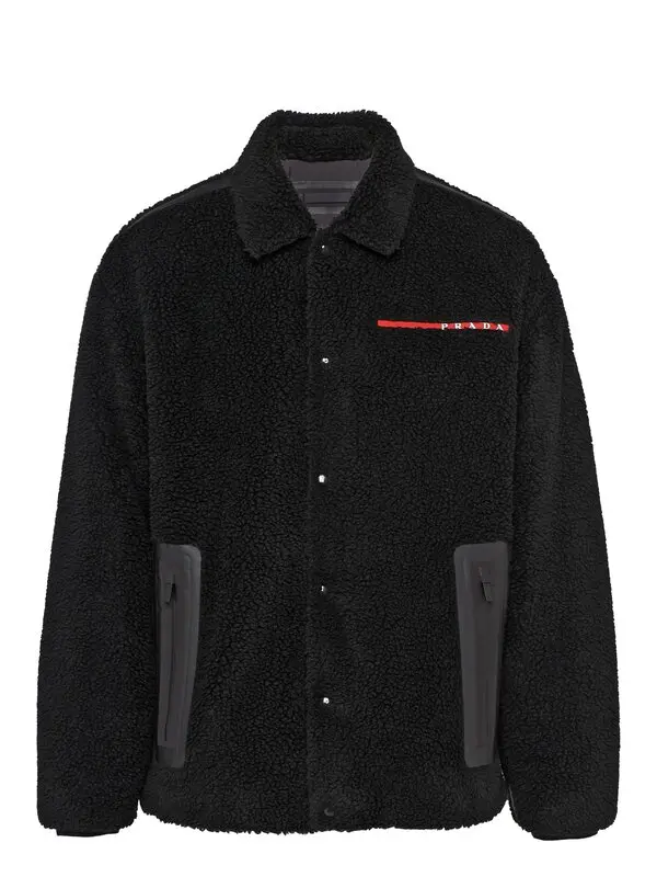 Prada Fleece Blouson Jacket - Black