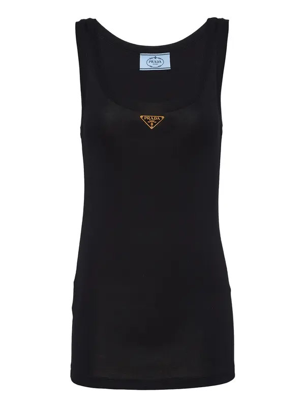 Prada Ribbed Tank Top - Black