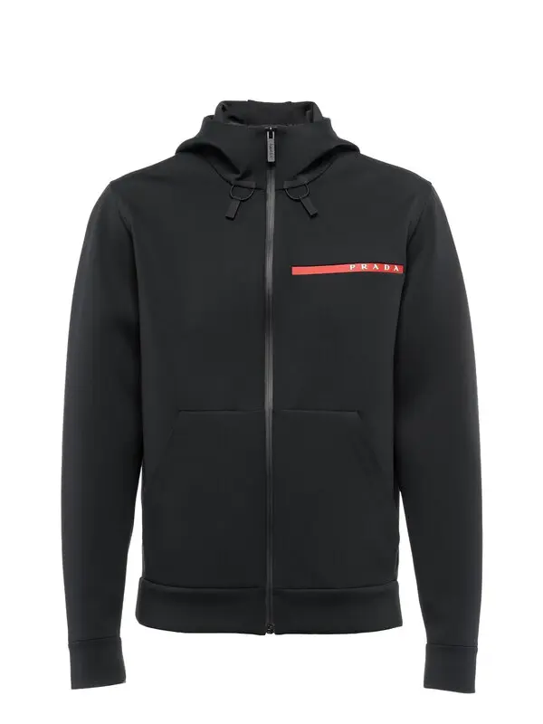 Prada Technical Fabric Hoodie - Black
