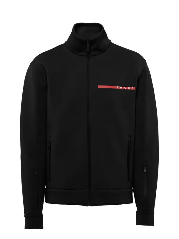 Prada Technical Fabric Hoodie Jacket - Black