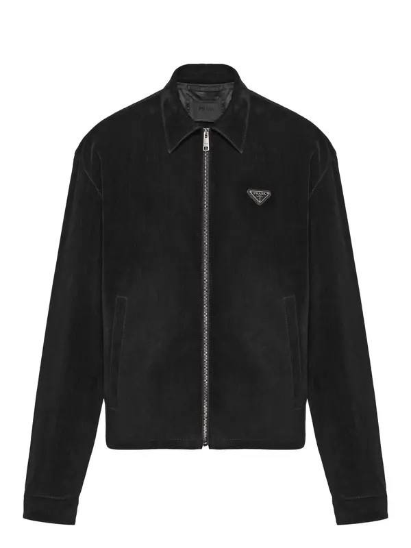 Prada Cotton Velvet Blouson Jacket - Black