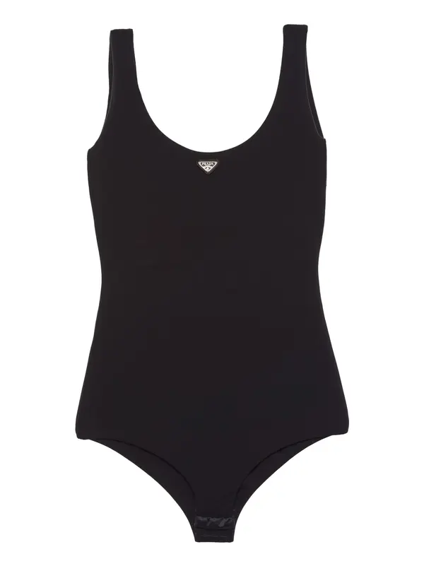 Prada Stretch Jersey Bodysuit - Black