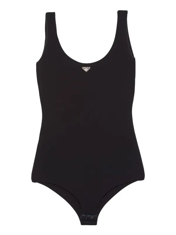 Prada Stretch Jersey Bodysuit - Black