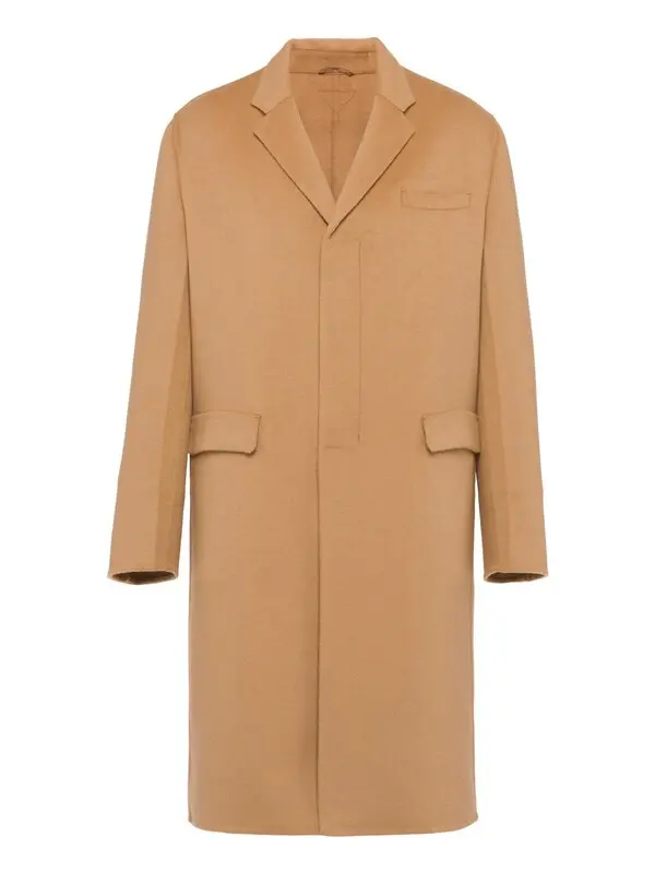 Prada Double Cashmere Overcoat - Brown