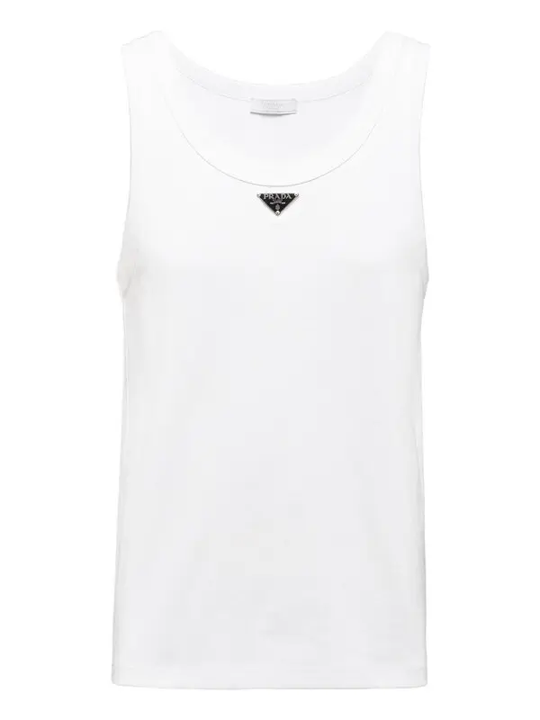 Prada Cotton Tank Top - White