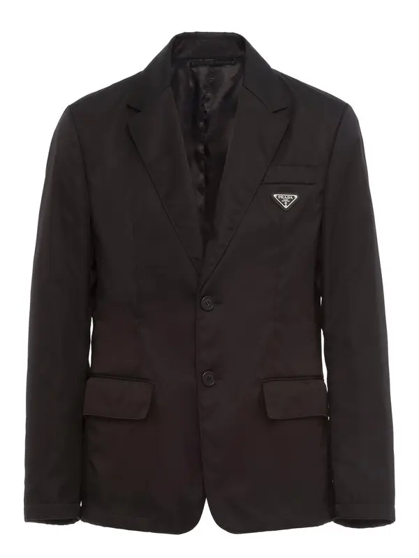 Prada Re-nylon Single-breasted Jacket - Black