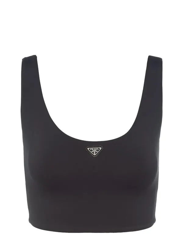 Prada Stretch Jersey Top - Black