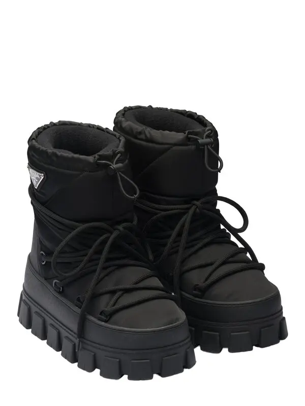 Prada Re-nylon Gabardine Après-ski Boots - Black